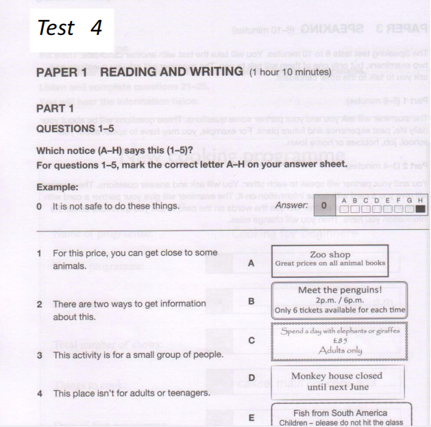 KET考试真题附参考答案（五）（可下载）-新东方网